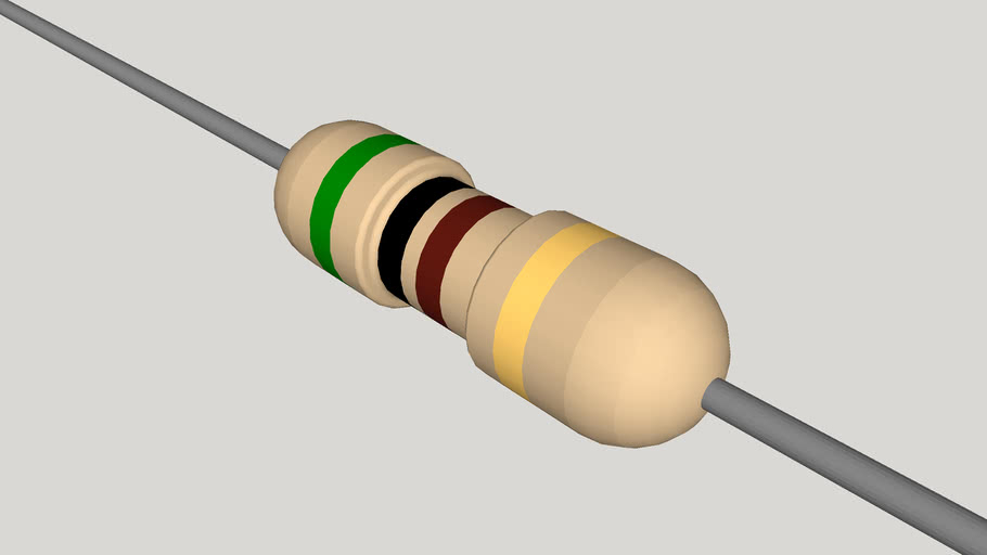 500 Ohms resistance from Arduino Starter Kit | 3D Warehouse