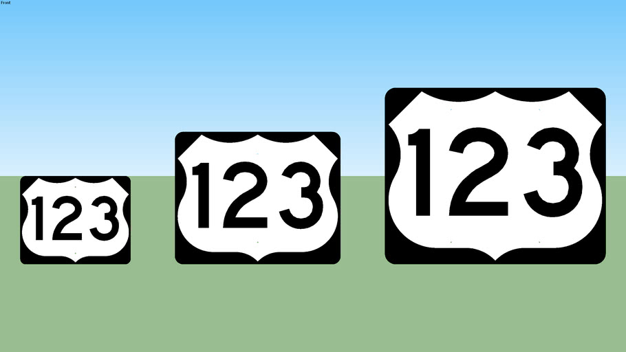 U.S. 123 Sign | 3D Warehouse
