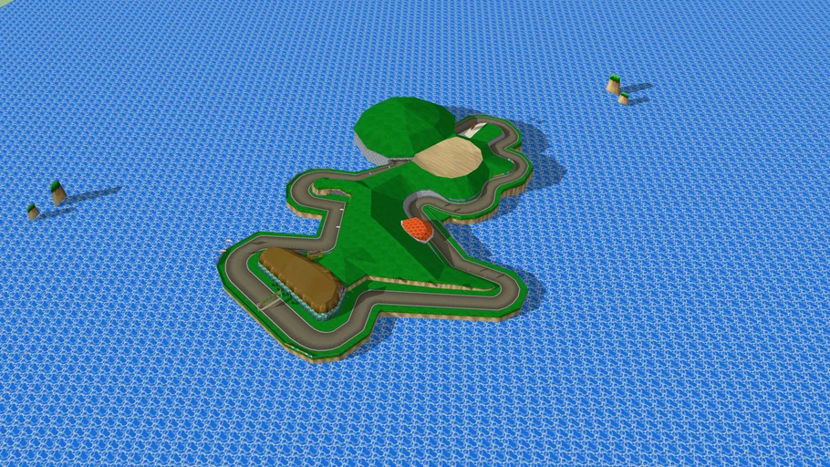 MKDS!! GCN Yoshi Circuit coure_model | 3D Warehouse