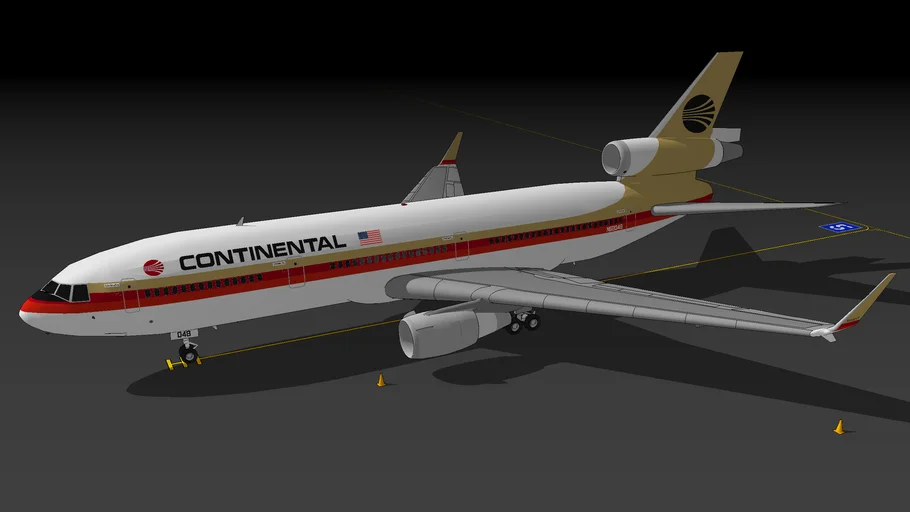 Continental Airlines DC-10-10 (1981) | 3D Warehouse