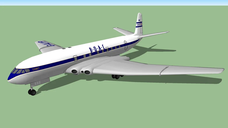 BOAC (1954) - de Havilland Comet 1 | 3D Warehouse