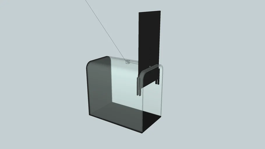 Fish Trap 12'L x 7'W x 10'H, Clear PETG and Black Acrylic | 3D Warehouse