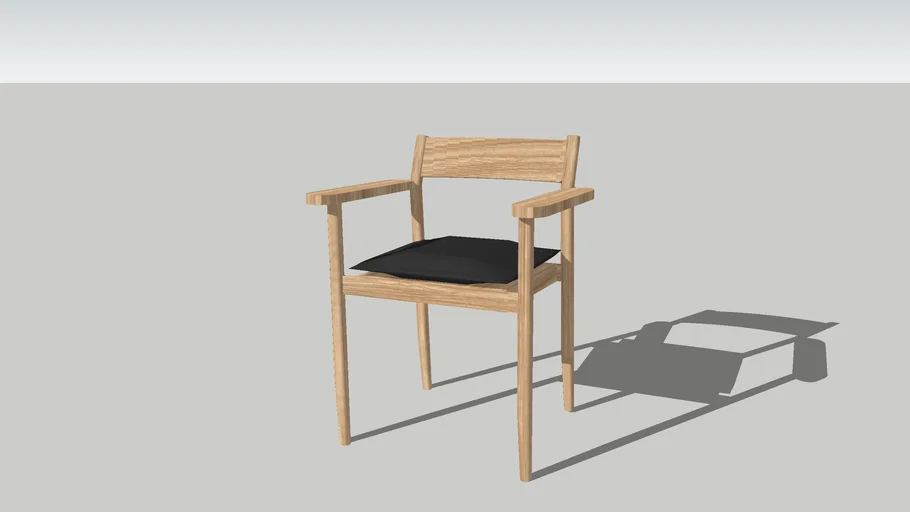 Teak Terassi Dining Armchair | 3D Warehouse