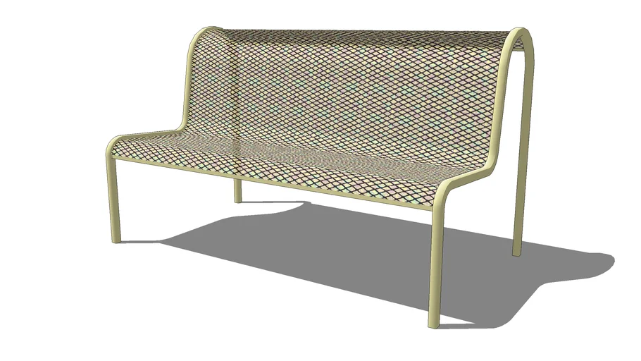 Bench metal curved | 3D Warehouse