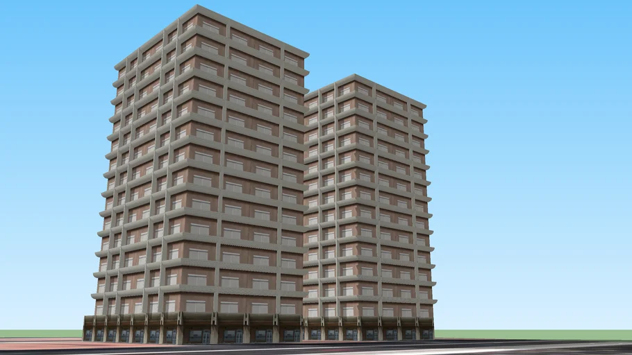 Edificios de viviendas en la avenida marítima | 3D Warehouse