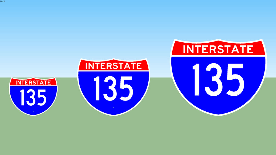 Interstate 135 Sign | 3D Warehouse