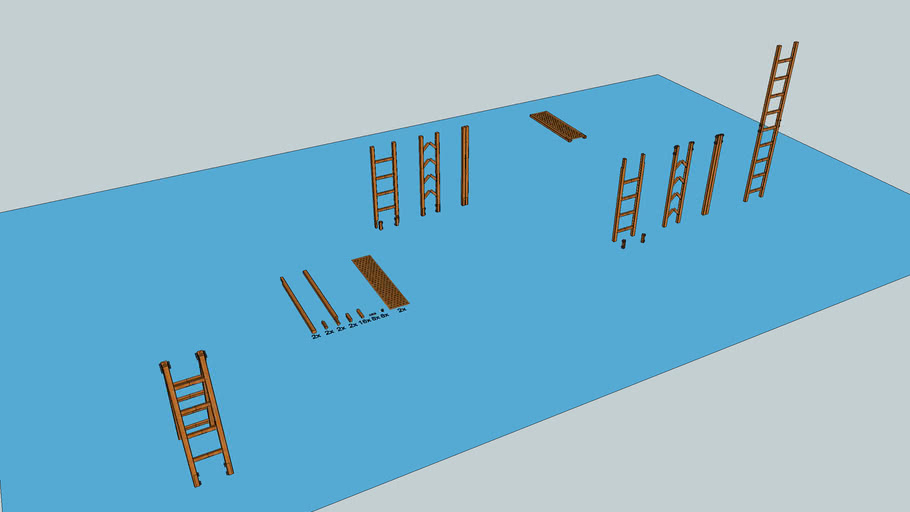 Foldable ladder | 3D Warehouse