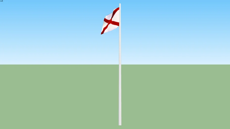 Alabama flag on pole | 3D Warehouse