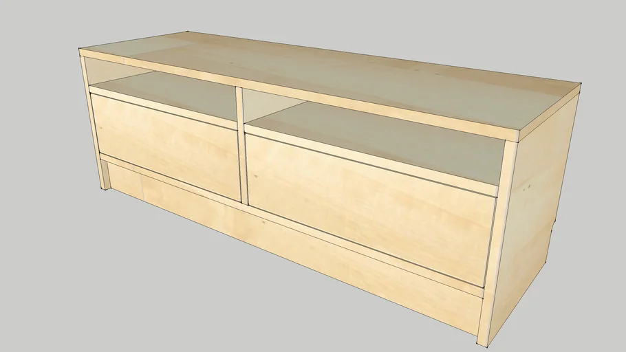 IKEA_BENNO_TV_bench_birch_veneer | 3D Warehouse