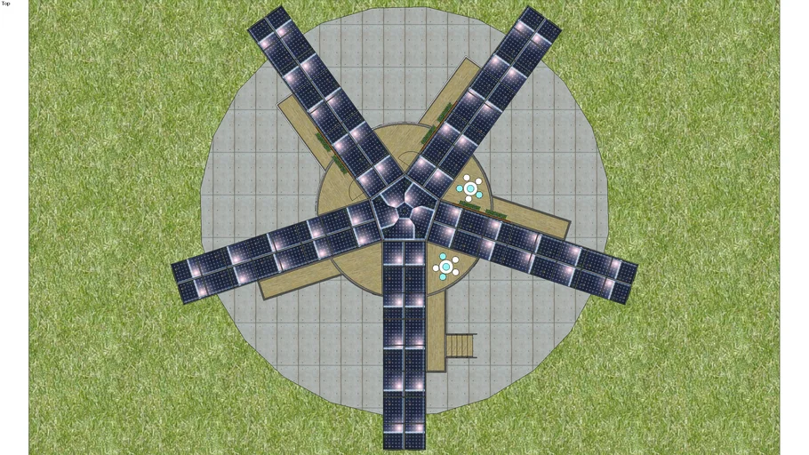 5x40ft cargo container, self spinning sustainable house | 3D Warehouse