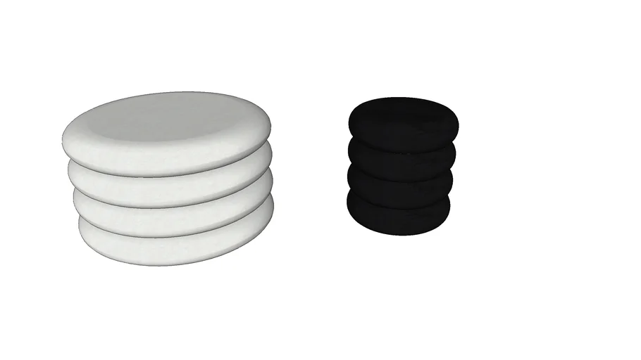 Pouf rond boudin | 3D Warehouse