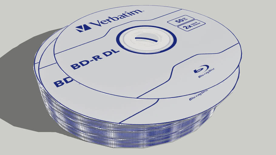 A stack of 32 Blu-Ray Dual-layer discs | 3D Warehouse