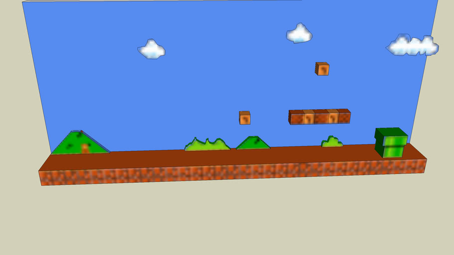 Part of 1-1 on super mario bros. | 3D Warehouse