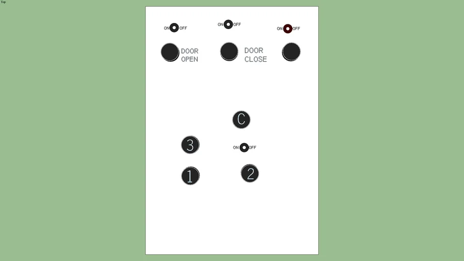 Otis elevator COP Panel Pre-Lexan | 3D Warehouse