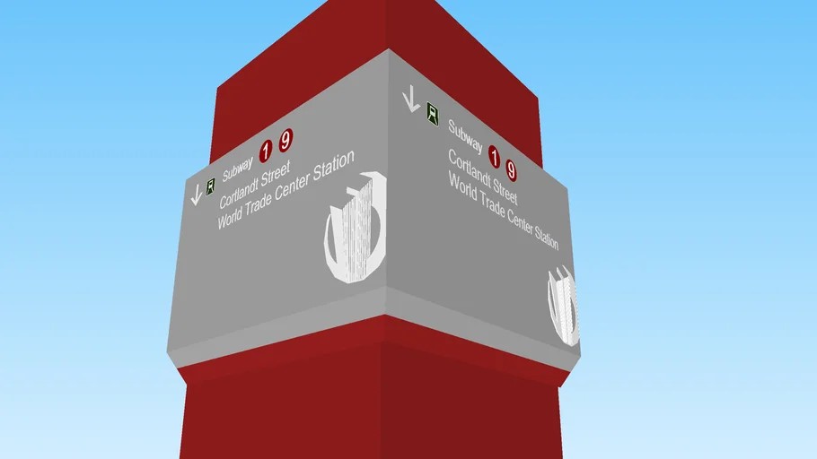 WTC New Sign on Vesey Street, Cortlandt Street World Trade Center ...