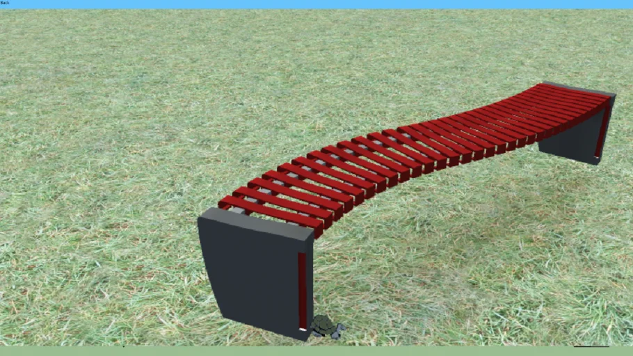 Urban street bench | 3D Warehouse