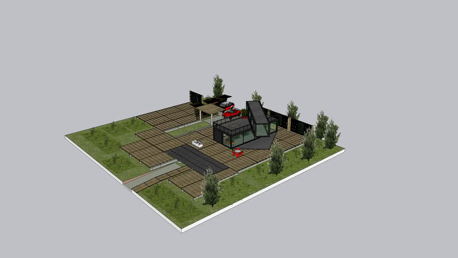 shipping container restaurant | 3D Warehouse