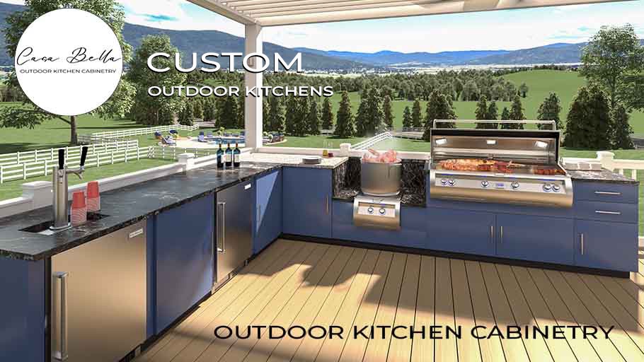 Custom Outdoor Kitchen Cabinetry | 3D Warehouse