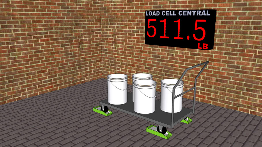 Load cell scale system for under the wheels or casters | 3D Warehouse