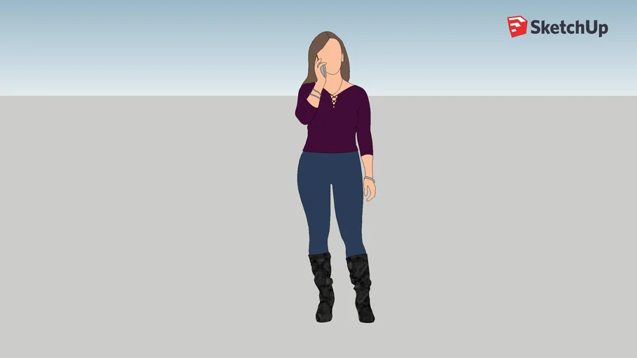 2D Woman Vrouw Femme | 3D Warehouse