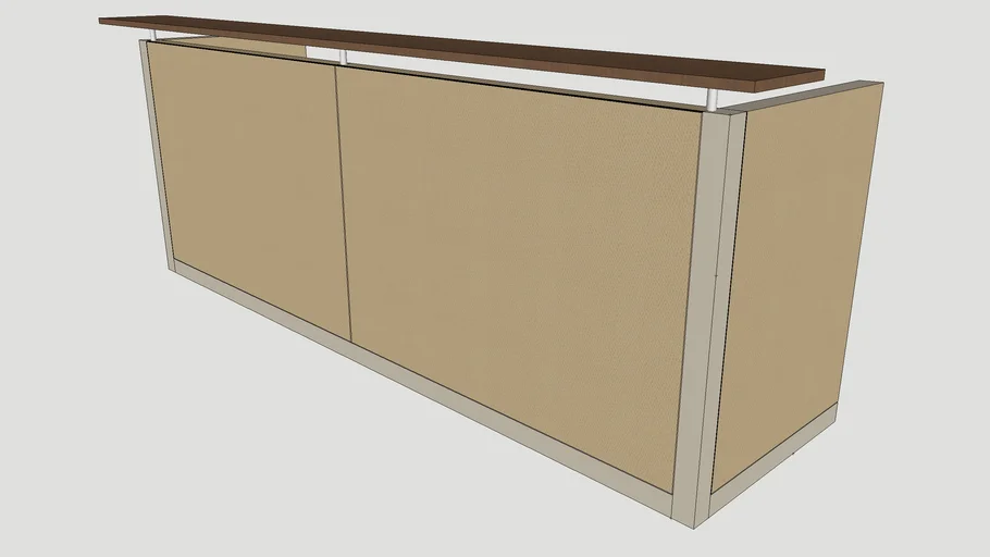 Modular Workstation - Single Linear | 3D Warehouse