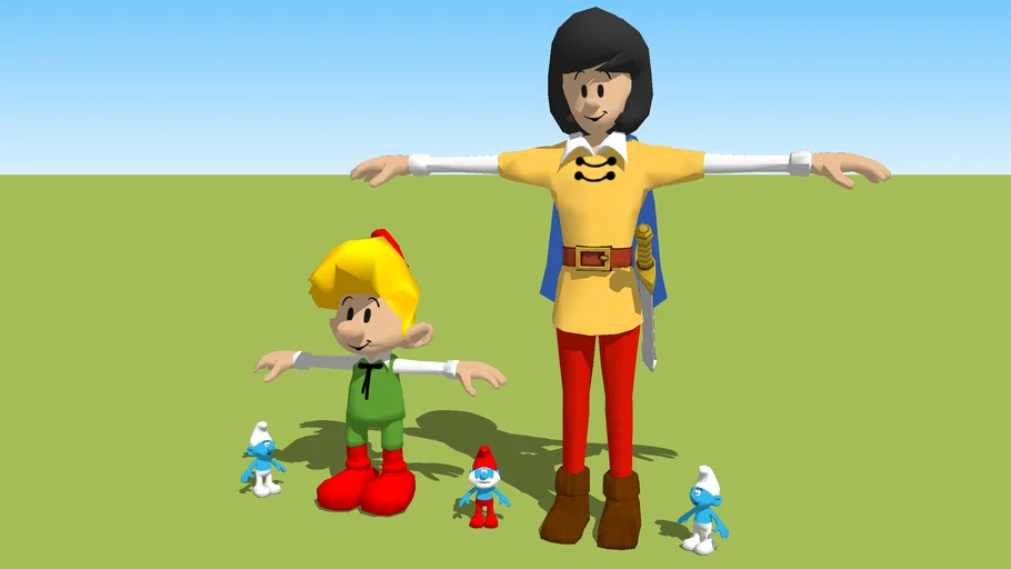 Johan and Peewit from the smurfs cartoons. | 3D Warehouse