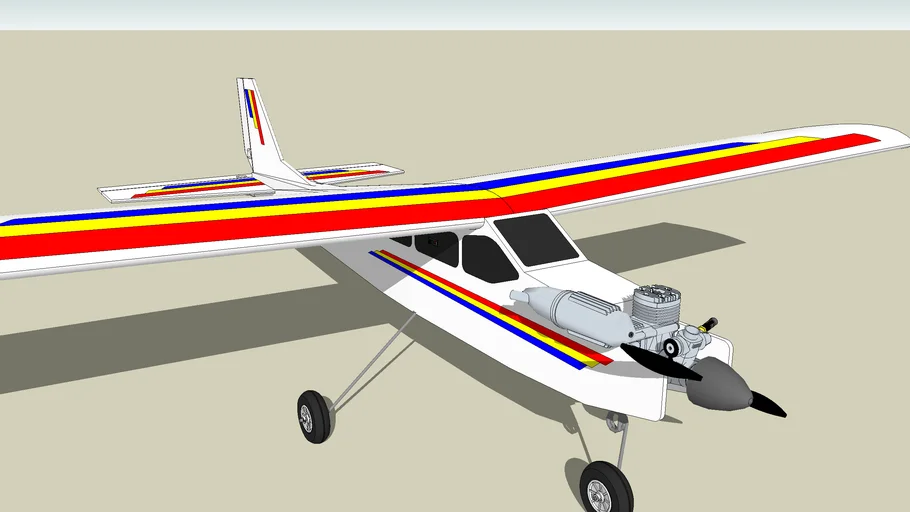 RC scale trainer avion debut Hobbico superstar 40 | 3D Warehouse