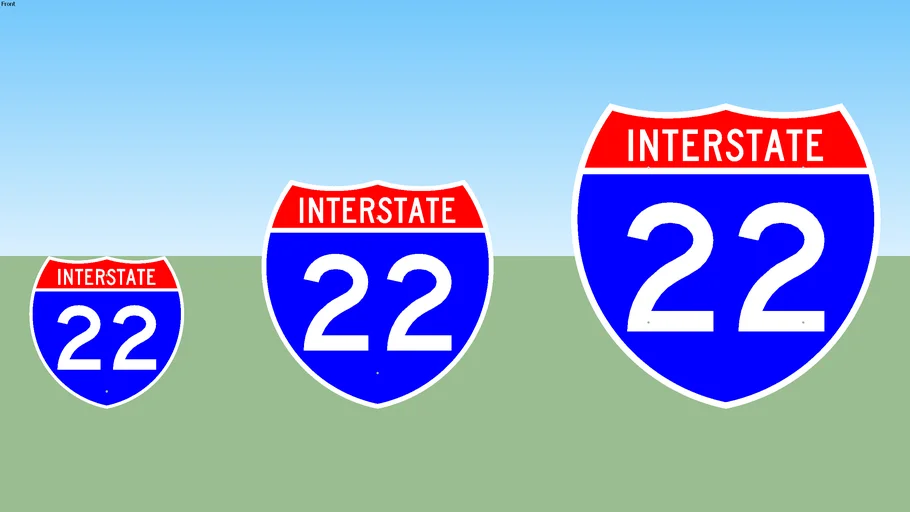 Interstate 22 Sign | 3D Warehouse