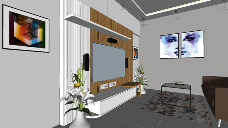 Sketchup Interior Living Room
