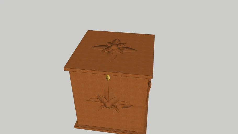 Brown wooden box | 3D Warehouse