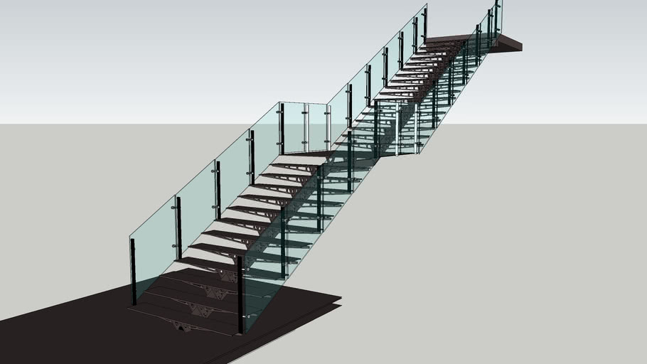 Single Stringer Steel Staircase | 3D Warehouse