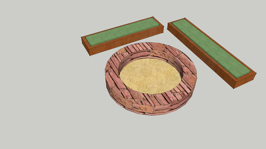 Fire Pit With Benches | 3D Warehouse