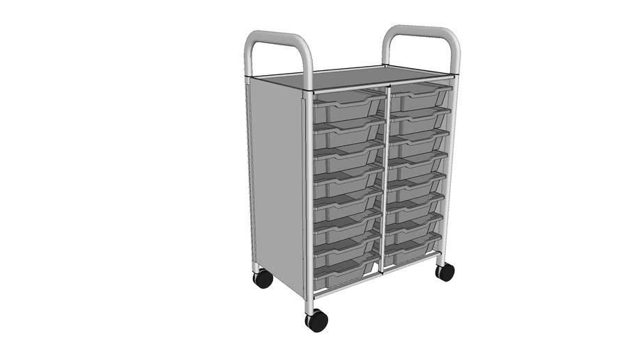 Gratnells Callero double column trolley | 3D Warehouse