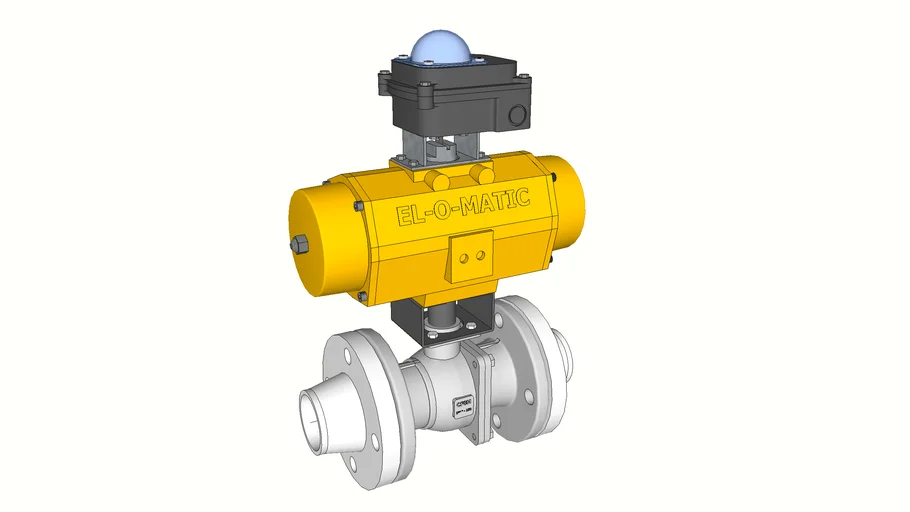 Valve + actuator + limit | 3D Warehouse