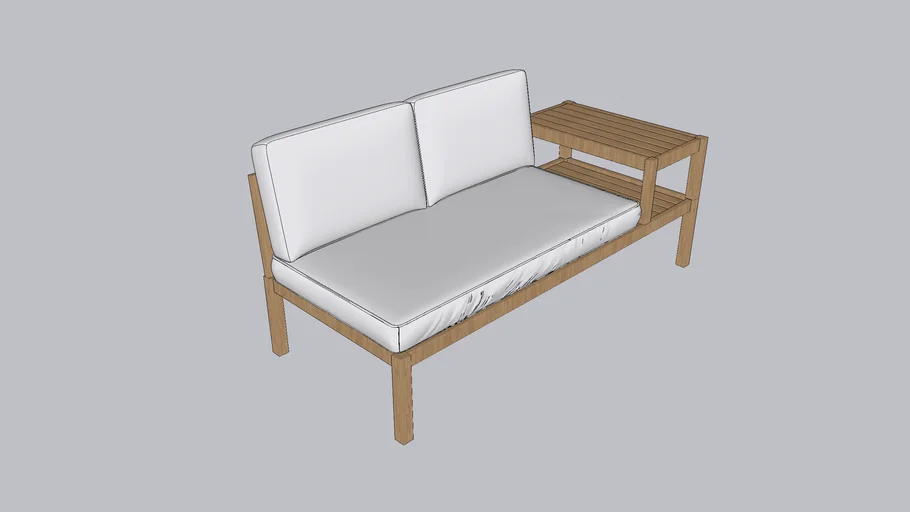 DUO SOFÁ 2 LUGARES C/ALMOFADA | 3D Warehouse