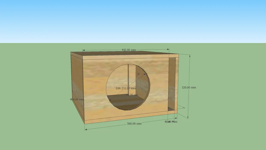 35hz Subbox for 10' sub | 3D Warehouse