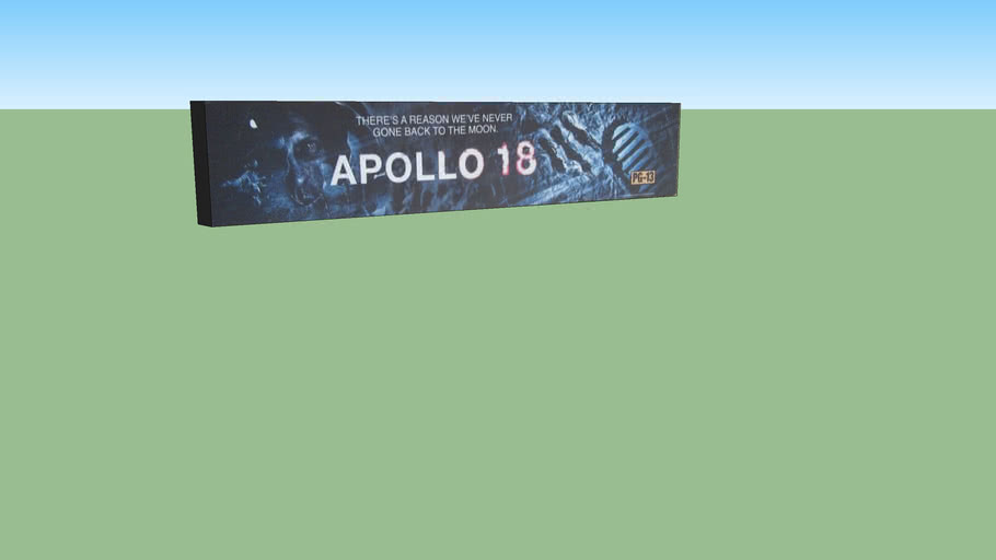 Apollo 18 - Original Movie 5x25 Mylar Poster with Lightbox | 3D Warehouse