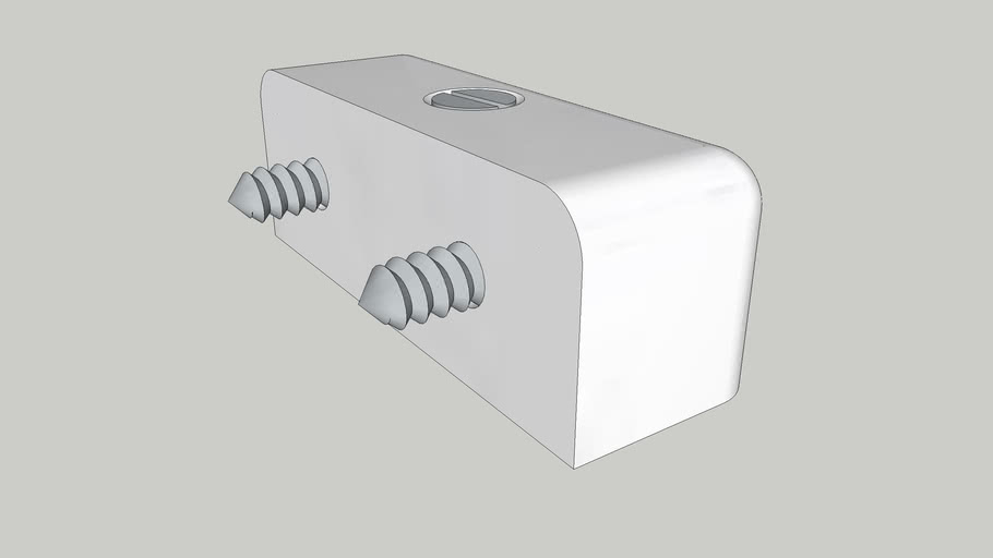 Modesty Block 36x13mm White Plastic | 3D Warehouse