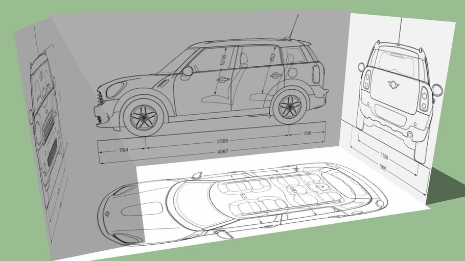 Mini Cooper Countryman Blueprints | 3D Warehouse