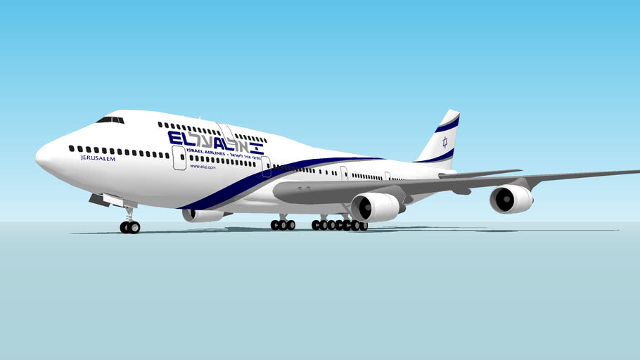 EL AL Israel Airlines Boeing 747-400 (Current Livery) | 3D Warehouse