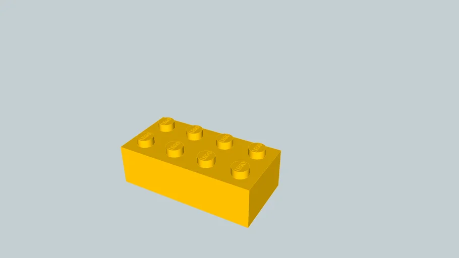 LEGO building block - 2x4 dots -10X Size | 3D Warehouse