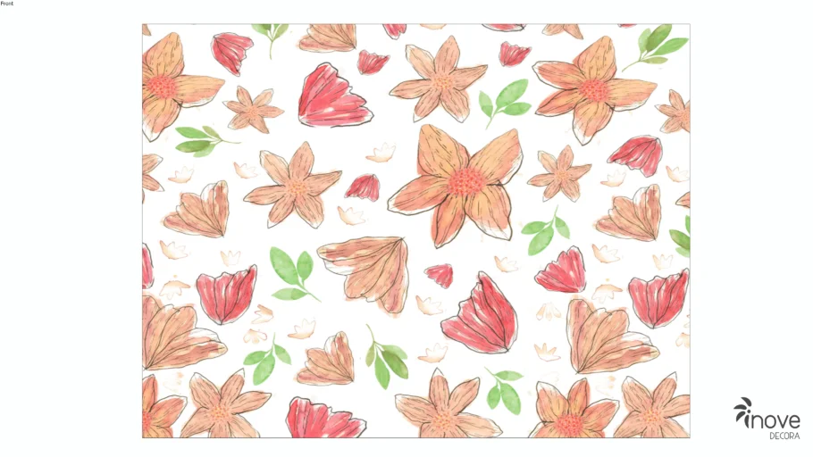 PAPEL DE PAREDE FLORES INOVE DECORA | 3D Warehouse