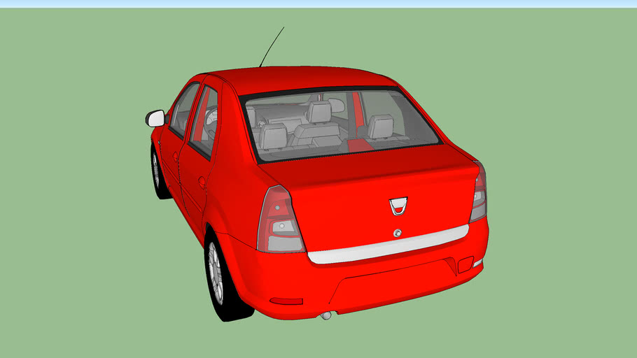Dacia Logan rouge | 3D Warehouse
