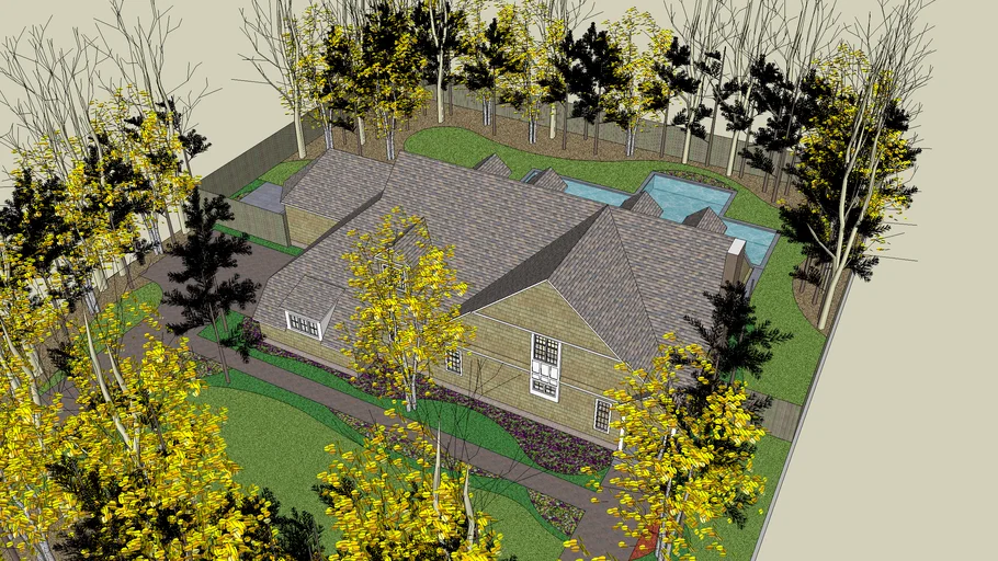 Woodland Shingle House | 3D Warehouse