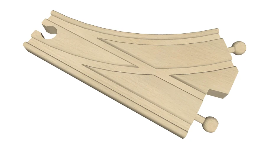 BRIO 33346 Curved Switching Track ('L' Track) | 3D Warehouse