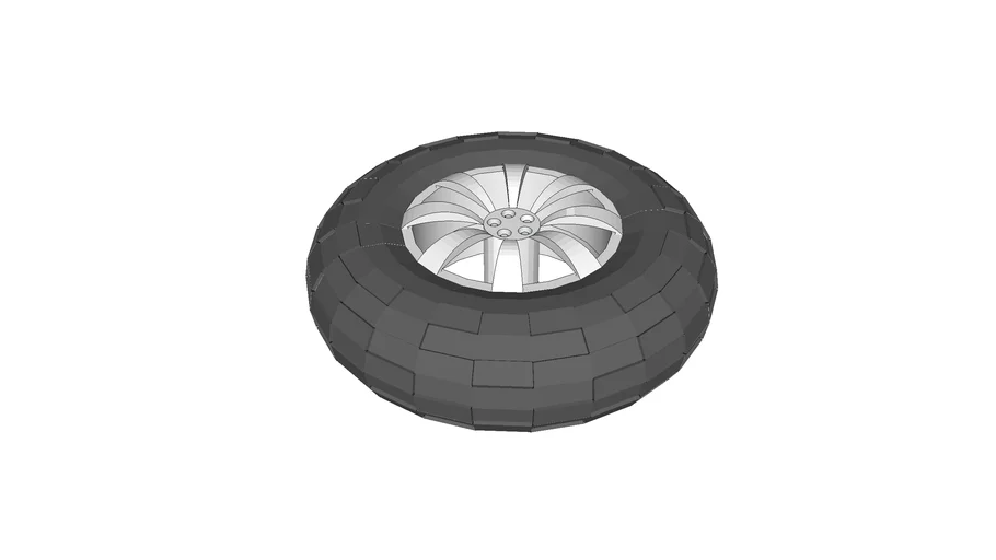 Wheel with tread and bolts | 3D Warehouse