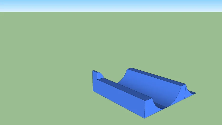 blue half pipe | 3D Warehouse
