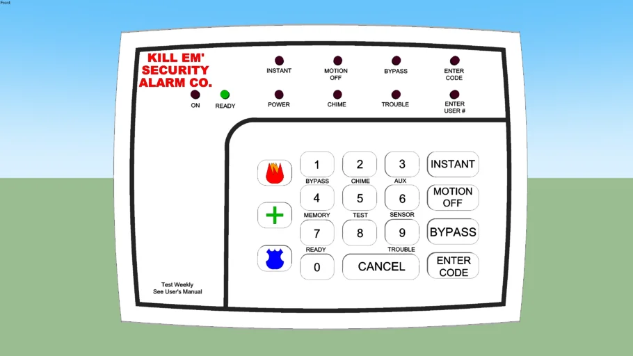 Security Alarm Keypad | 3D Warehouse