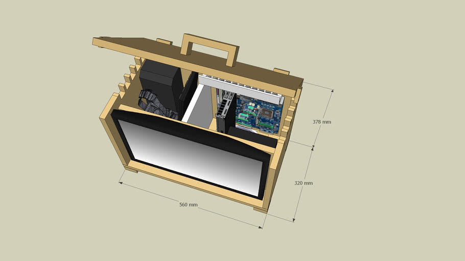 Wooden Computer Case With Monitor And Storage v2.1 | 3D Warehouse