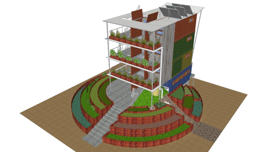 Shipping Container House | 3D Warehouse